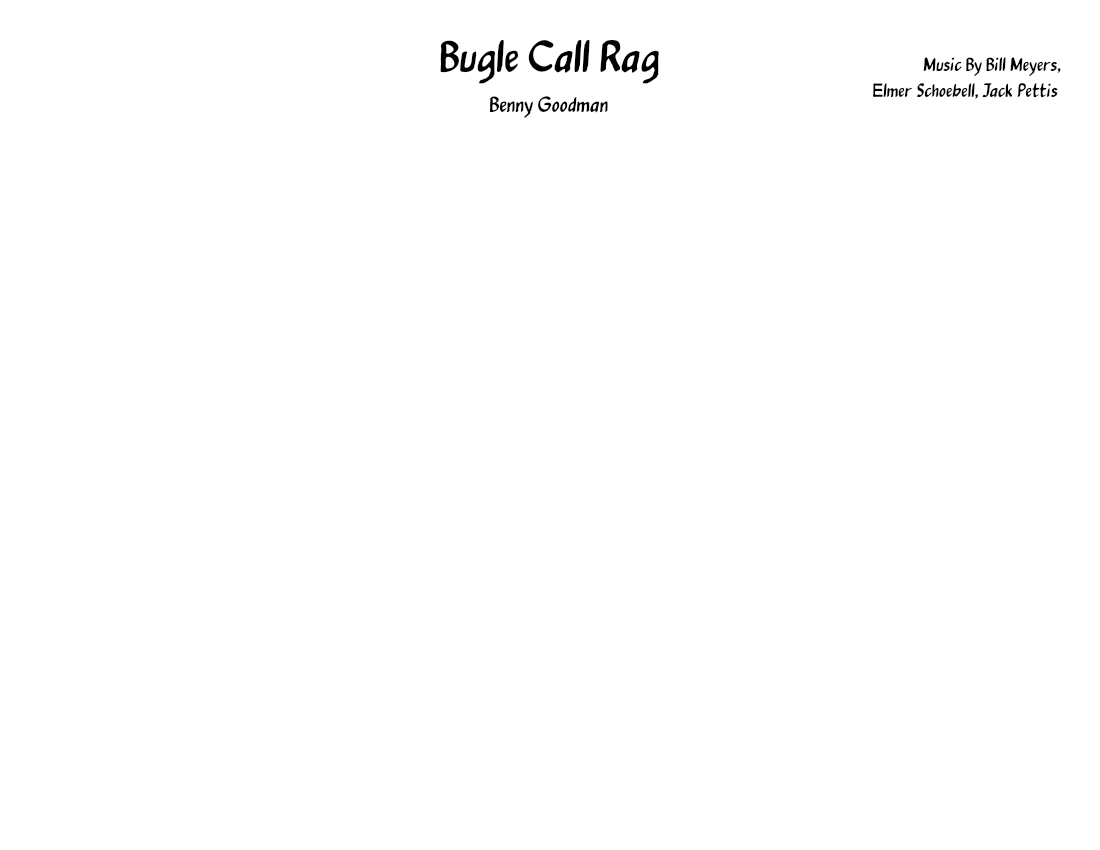 Bugle Call Rag (Benny Goodman) - Full Big Band Arrangement Sheet Music ...