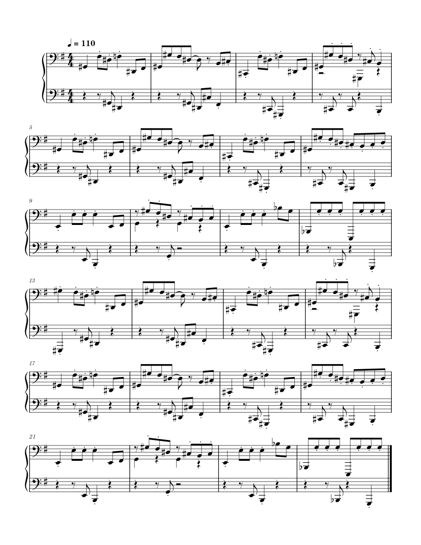 Undertale – sans. – Toby Fox Sheet Music for Piano (Solo) easy ...