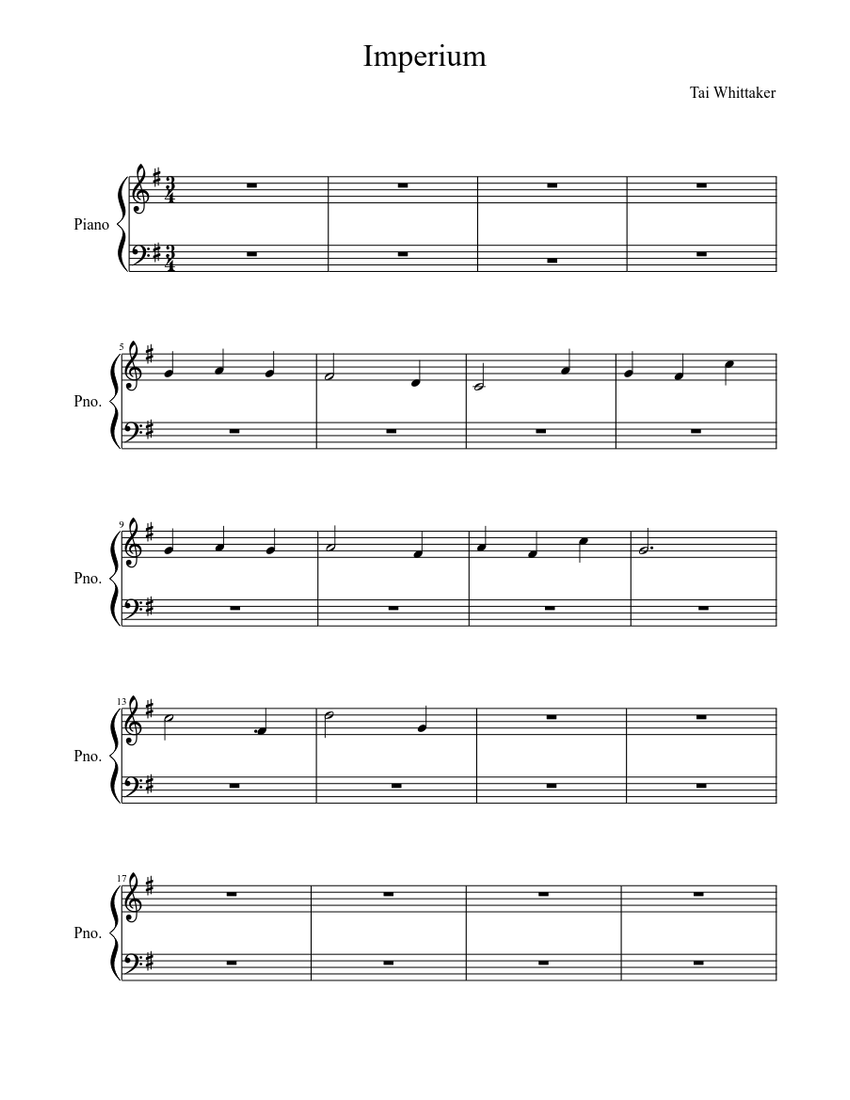 Imperium Sheet music for Piano (Solo) | Download and print in PDF or ...