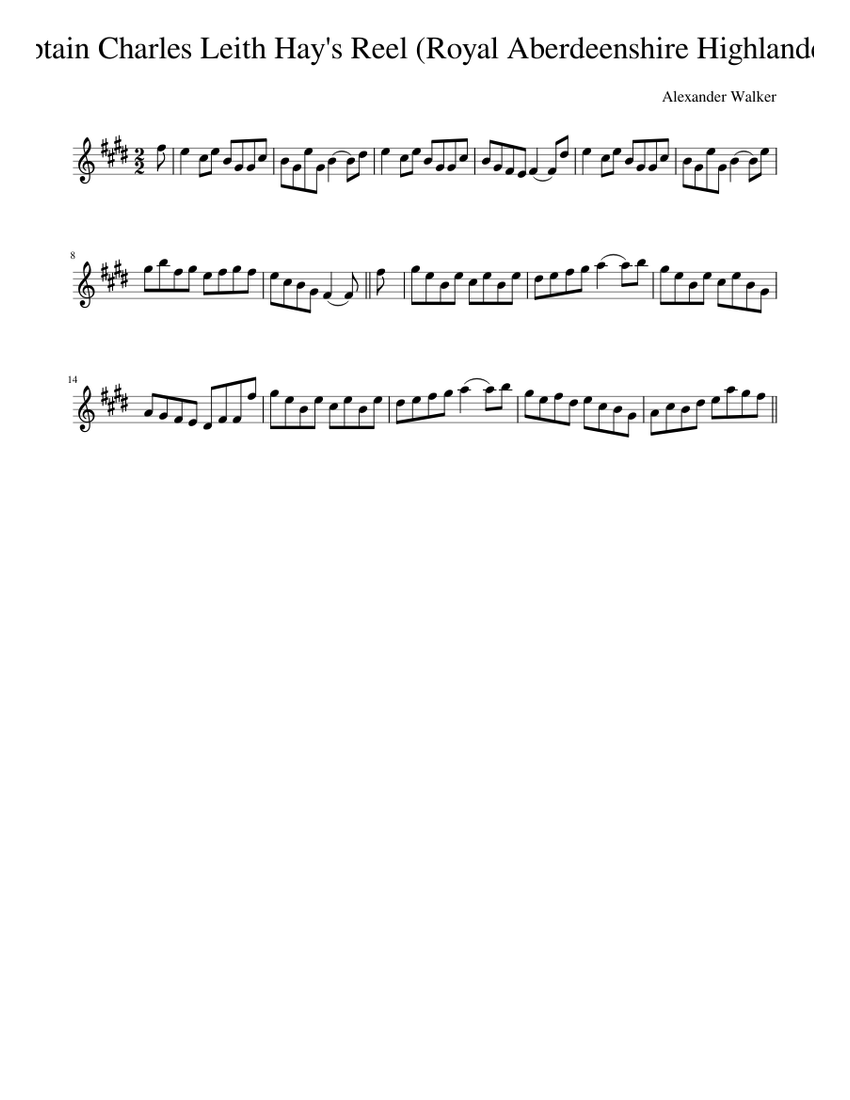 Alexander Walker - Captain Charles Leith Hay's Reel (Royal ...