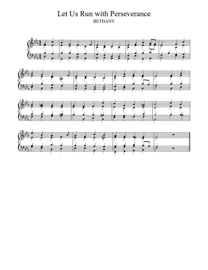Let Us Run with Perseverance Sheet music for Piano (Solo) | Musescore.com