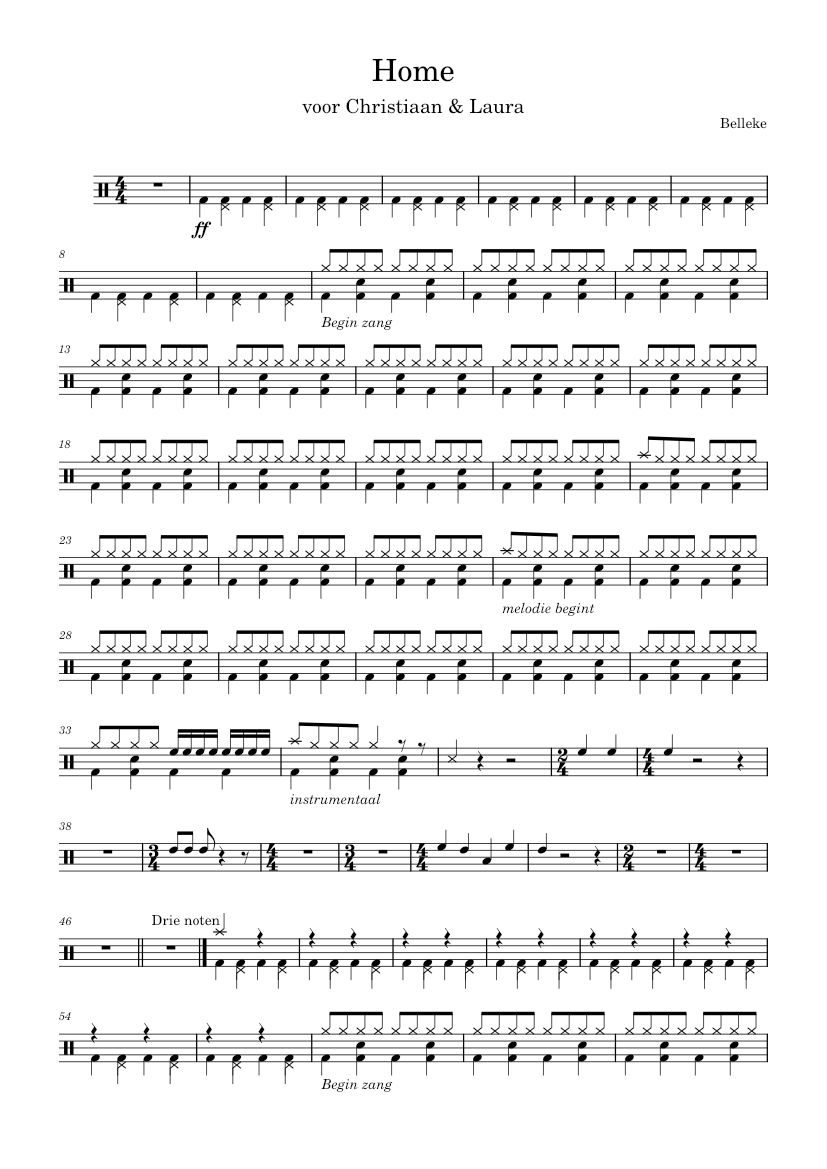 Home - Edward Sharpe - Drums Sheet music for Drum group (Solo ...