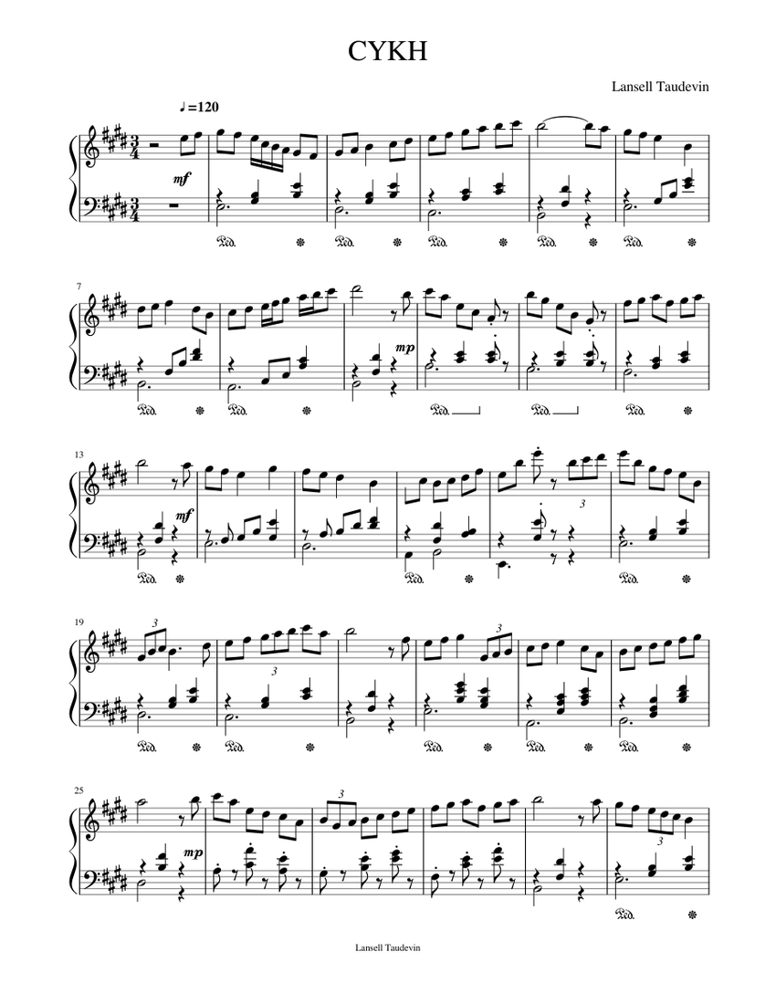 CYKH Sheet music for Piano (Solo) | Musescore.com