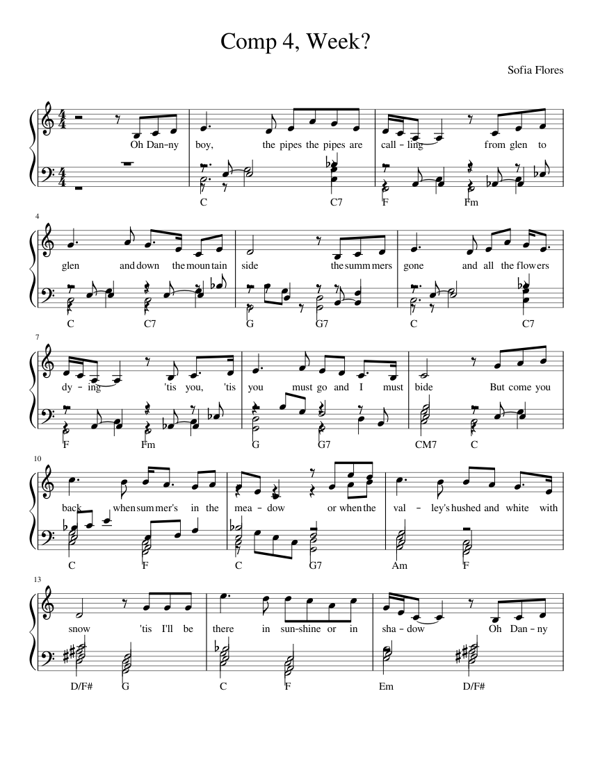 Comp 4, Week? Sheet music for Piano (Solo) | Musescore.com