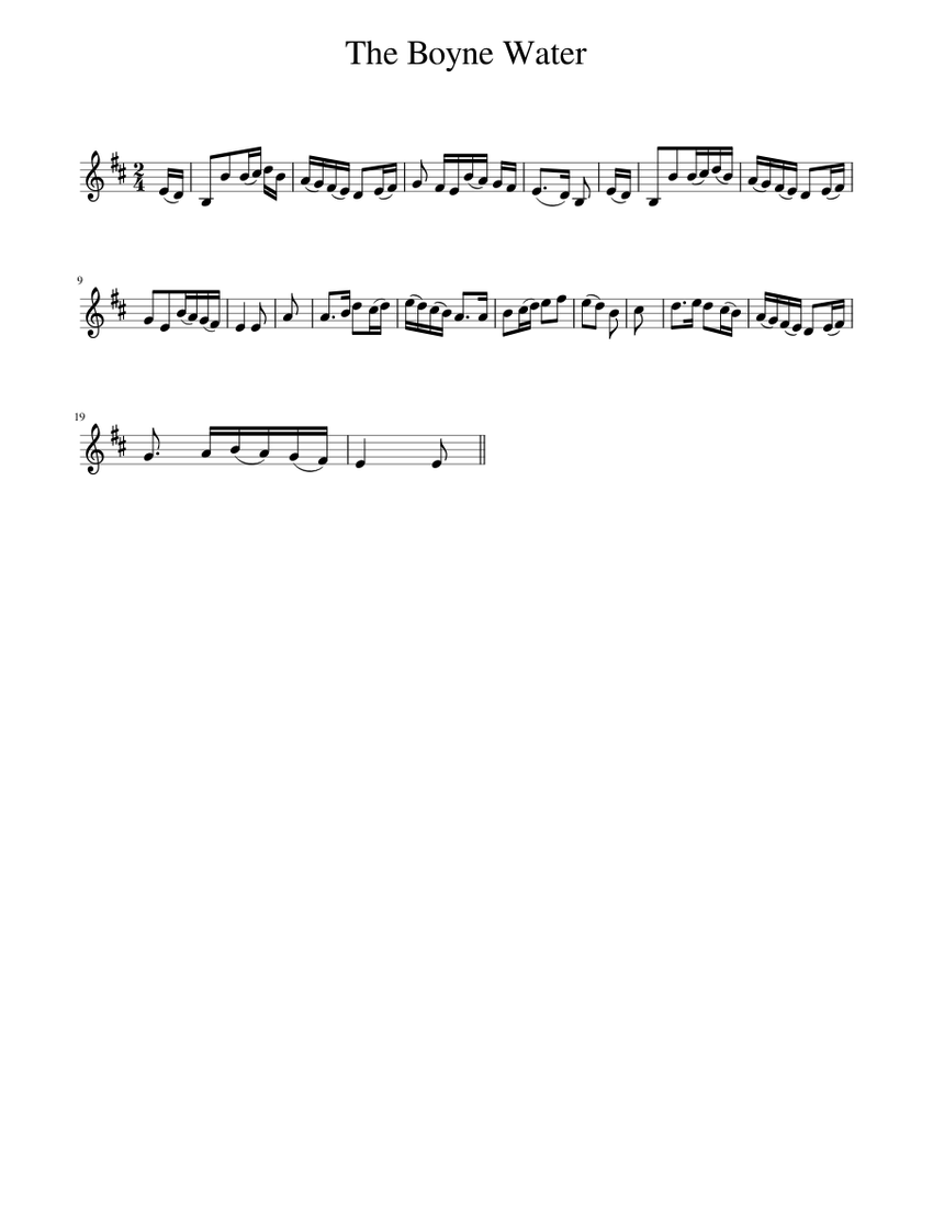 The Boyne Water Sheet music for Piano (Solo) | Musescore.com
