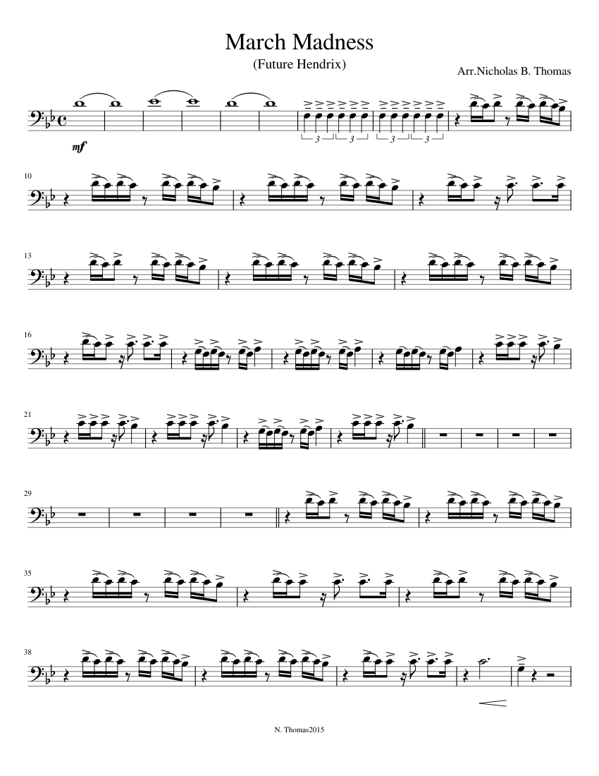 March Madness Sheet music for Euphonium (Solo) | Musescore.com