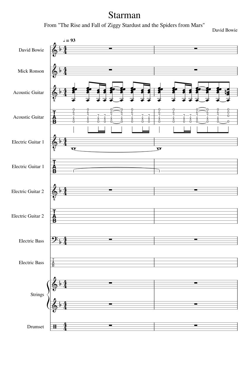 Starman - David Bowie - piano tutorial