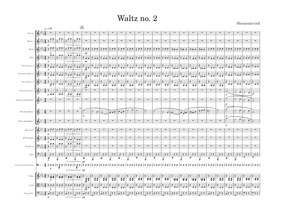 Waltz No.2 – Dmitri Shostakovich waltz 2 CHORC Sheet music for Trombone ...