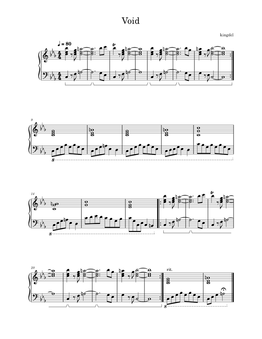Void Sheet music for Piano (Solo) | Musescore.com