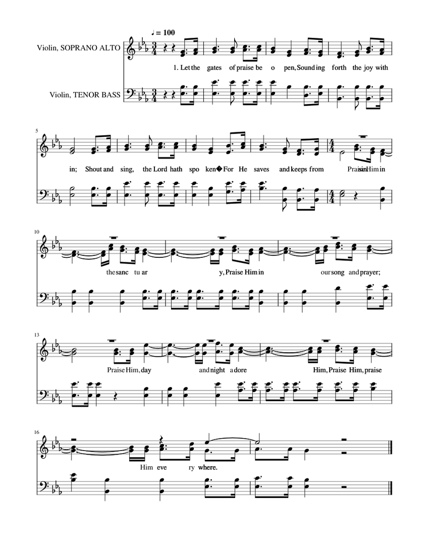 Let the gates of praise be open - William J. Henry Sheet music for ...