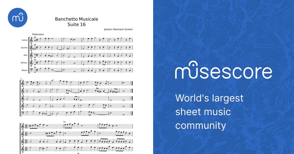 Banchetto Musicale Suite 2 - Johann Hermann Schein Sheet music for ...