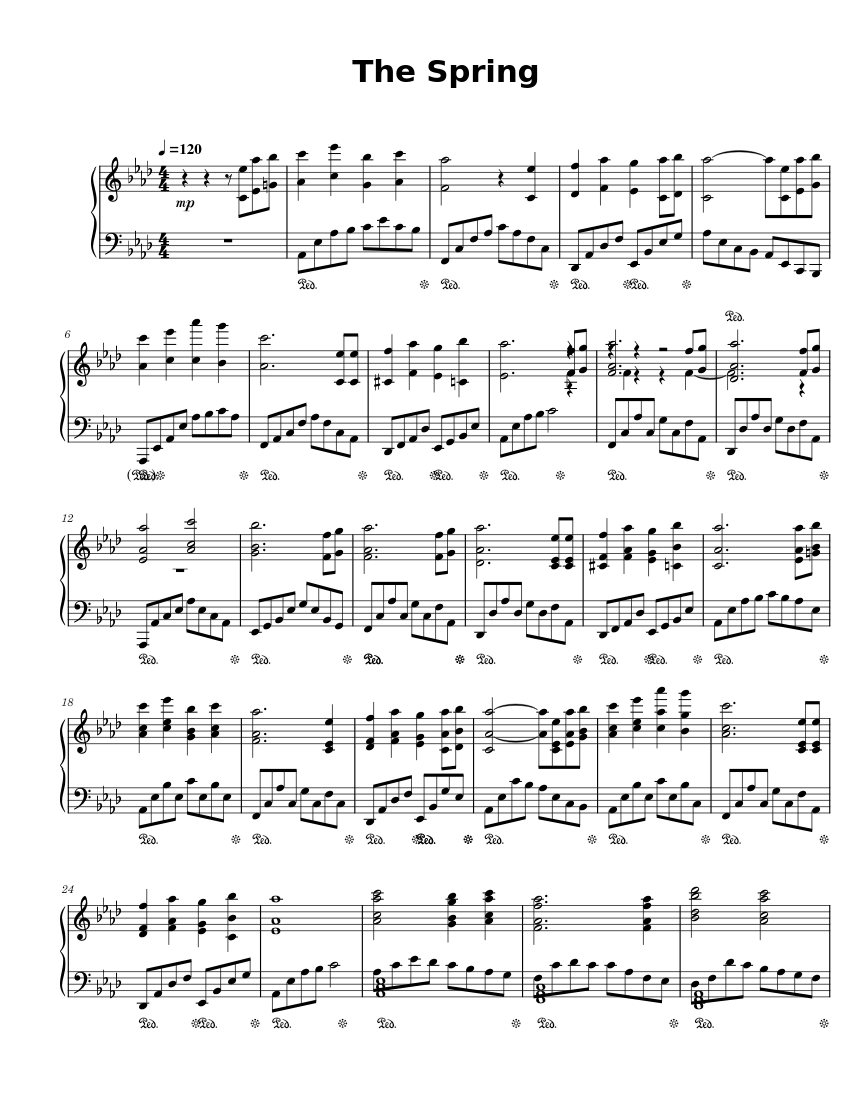The Spring Sheet music for Piano (Solo) | Musescore.com