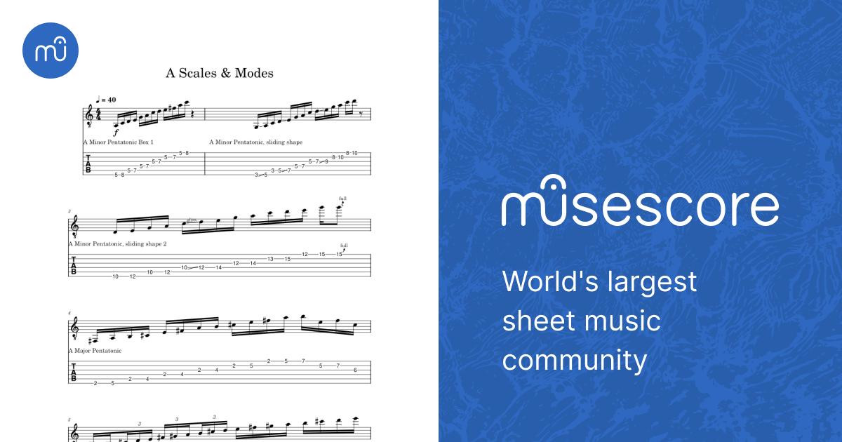 A Scales & Modes - Tabs & Notations Sheet music for Piano (Solo ...