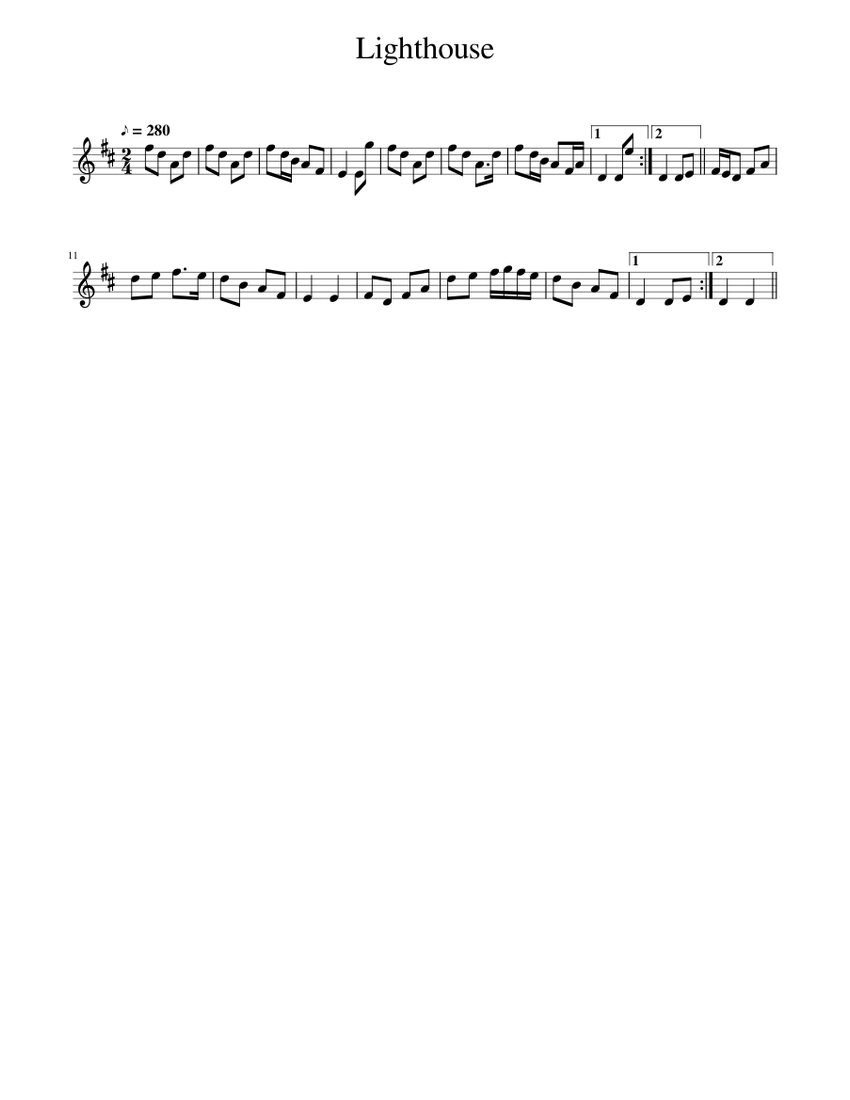 Lighthouse Sheet music for Piano (Solo) | Musescore.com