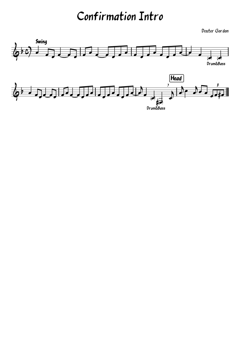 Confirmation Intro Sheet Music for Piano (Solo) Easy | MuseScore.com