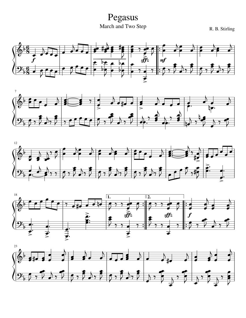Pegasus Sheet music for Piano (Solo) | Musescore.com