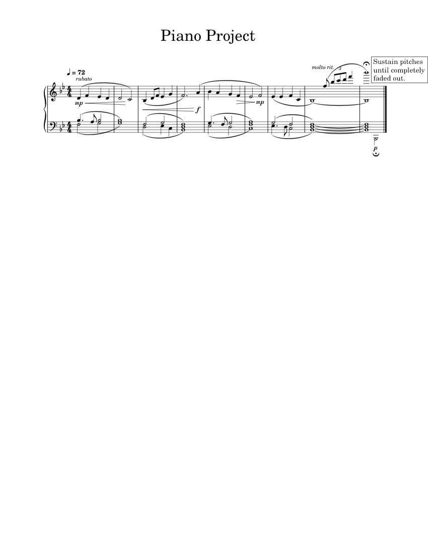 Piano Project Sheet music for Piano (Solo) Easy | Musescore.com