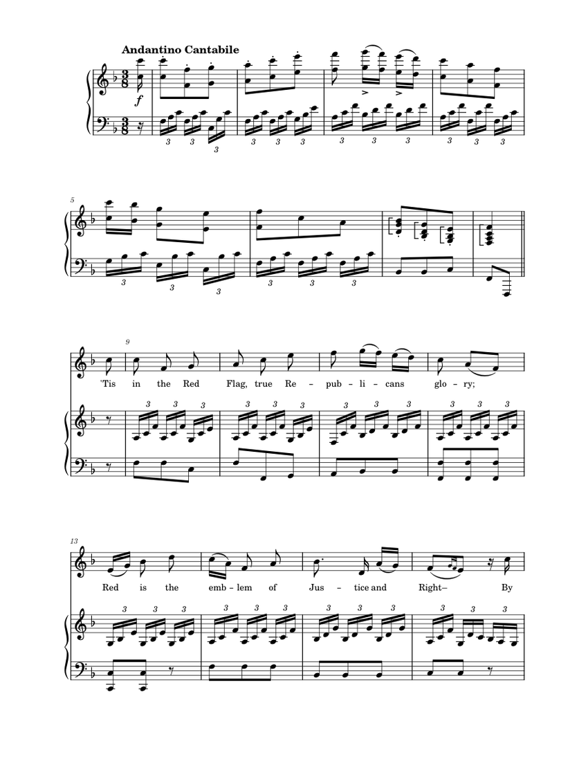 The Red Flag – Alfred Fennell The Red Flag Sheet music for Flute, Harp ...