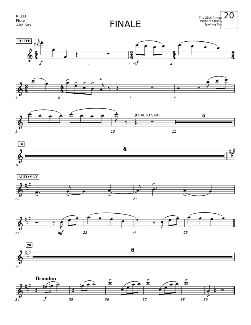 Finale - strange things - Misc Unsigned Bands Sheet music for Flute ...