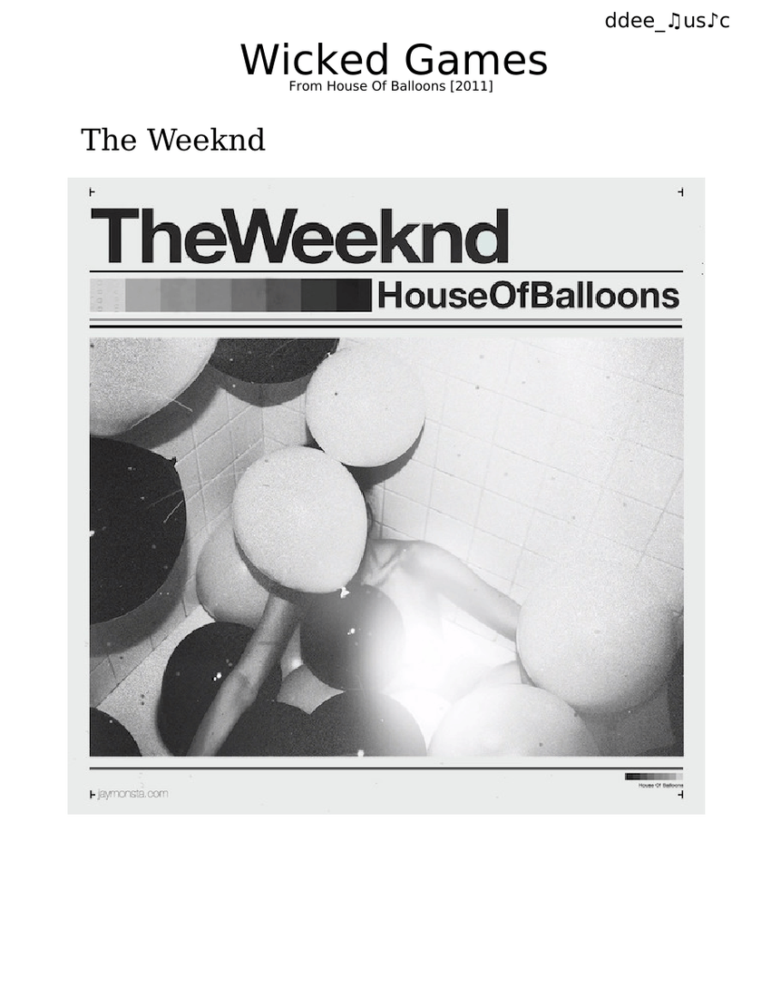 Wicked Games The Weeknd Album Cover