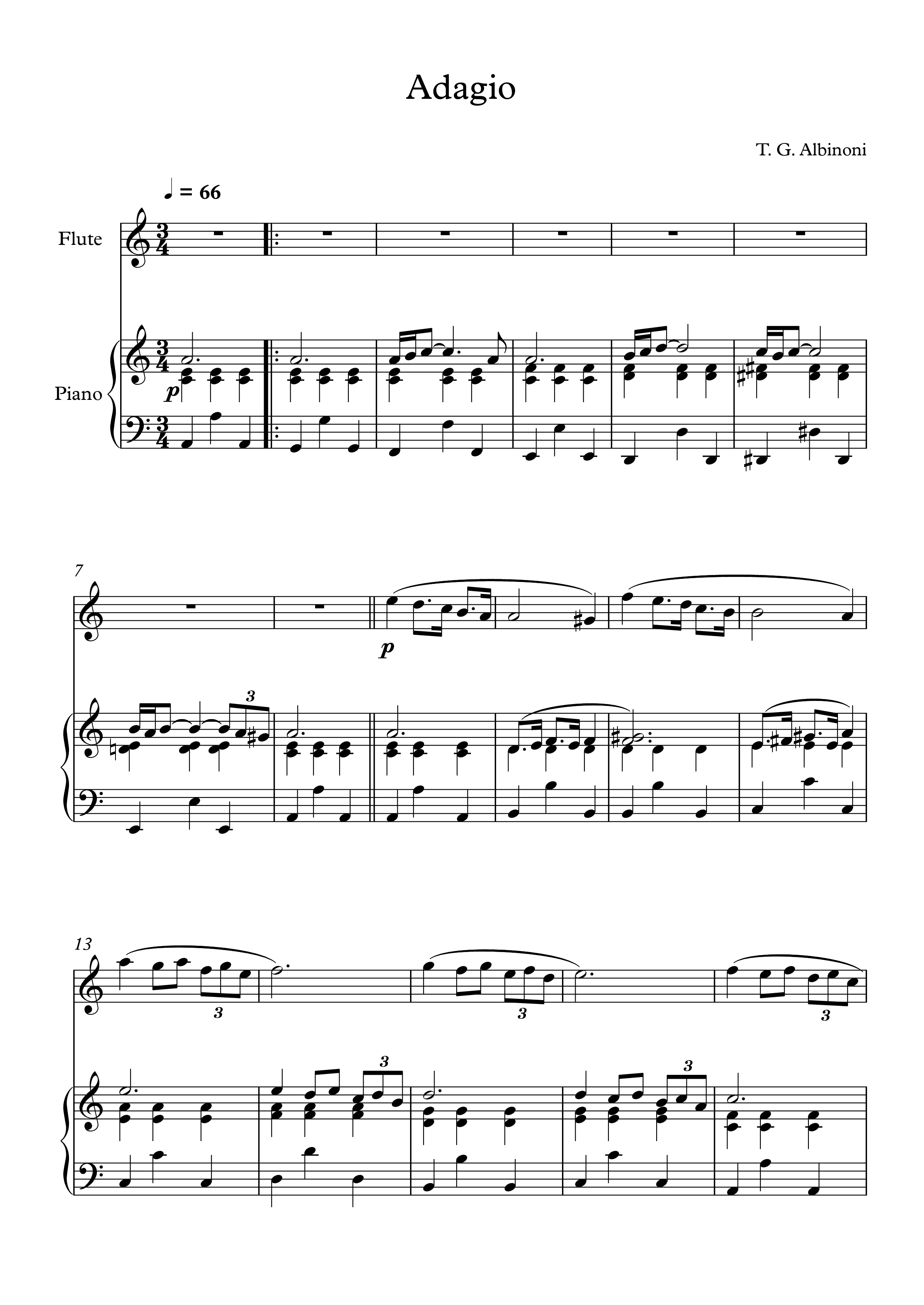 Play Official version of Adagio Sheet Music by Tomaso Albinoni for ...