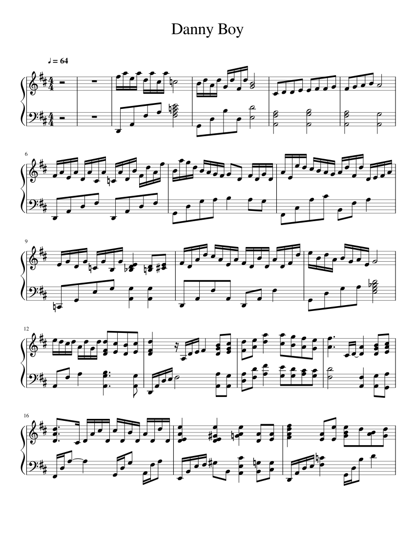 Danny Boy Sheet music for Piano (Solo) | Musescore.com