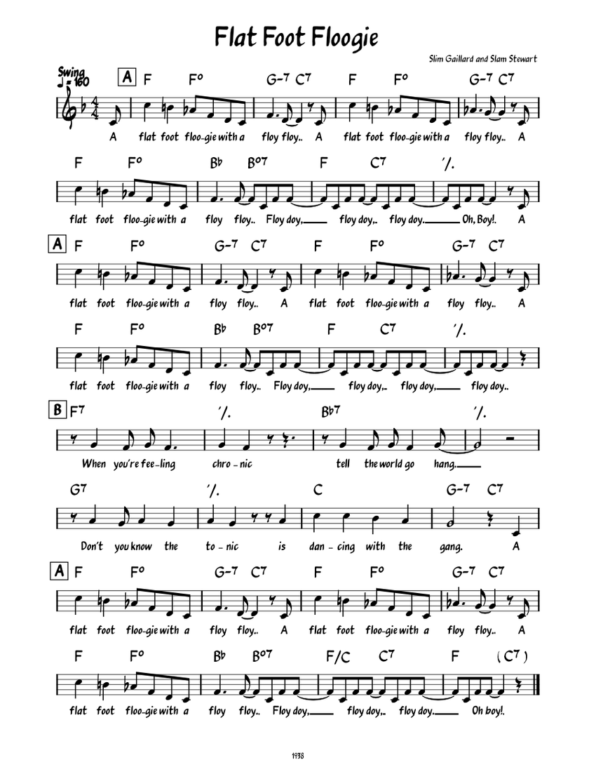 Flat Foot Floogie - piano tutorial