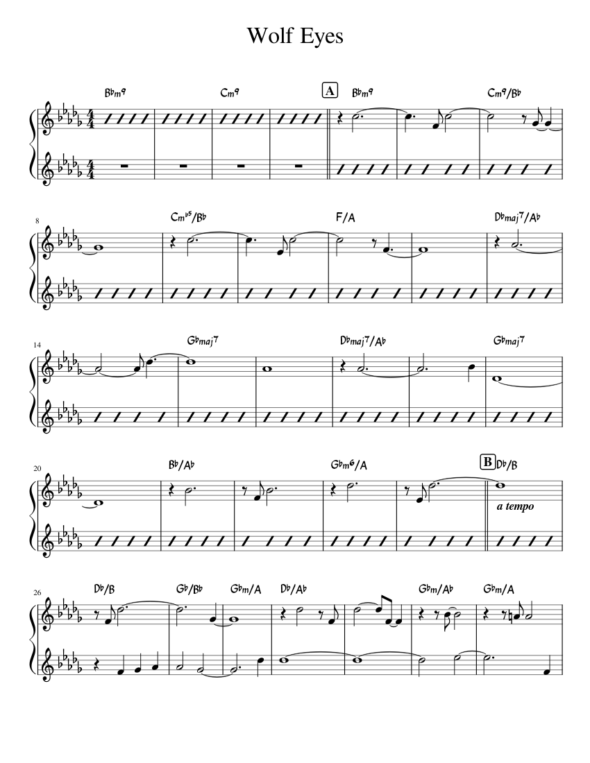 Wolf Eyes Sheet music for Flute (Solo) | Musescore.com