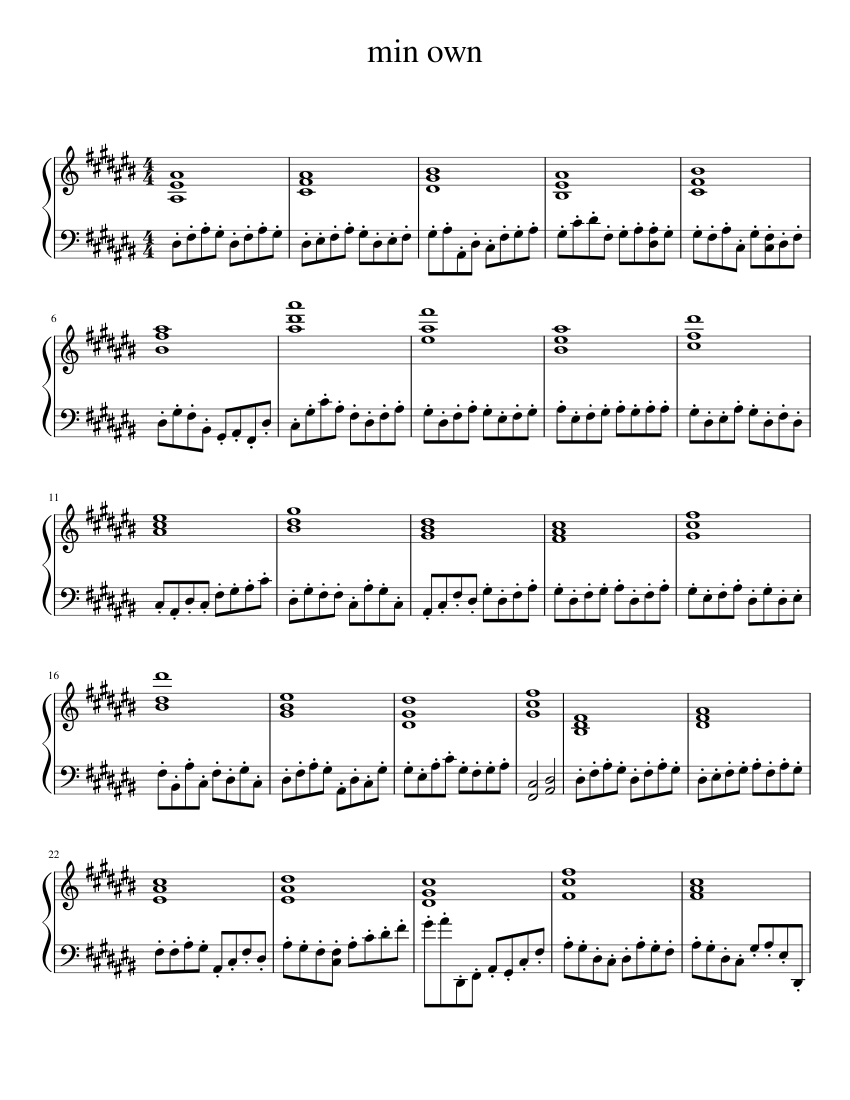 Ramdom notes Sheet music for Piano (Solo) Easy | Musescore.com