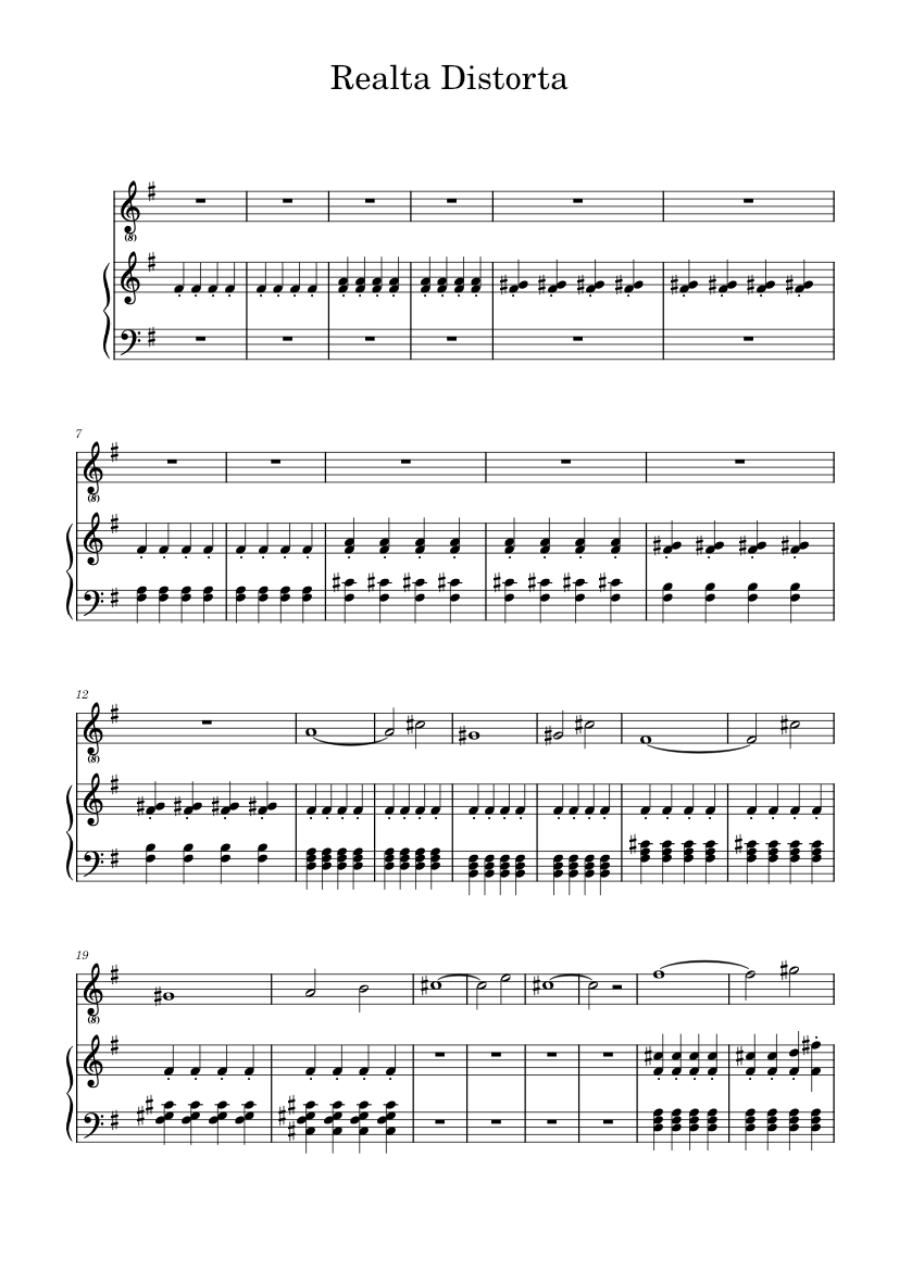 Realta Distorta Sheet music for Organ, Vocals (Mixed Duet) | Musescore.com