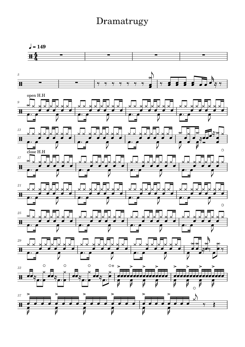 Dramaturgy – Eve Sheet music for Drum group (Drum Corps (Modern)) | Musescore.com
