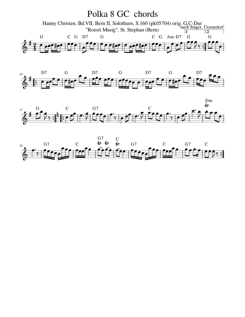 Polka 8 GC chords Sheet music for Accordion (Solo) | Musescore.com