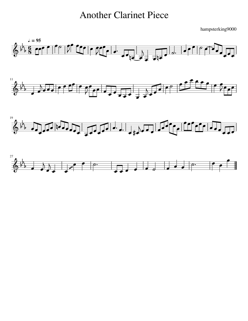 Another Clarinet Piece Sheet music for Clarinet (In B Flat) (Solo ...