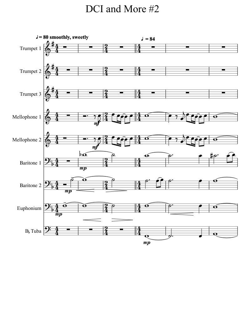 DCI and More #2 Sheet music for Baritone horn, Trumpet other (Mixed ...