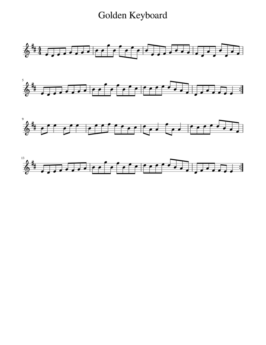 Golden Keyboard Sheet music for Piano (Solo) | Musescore.com
