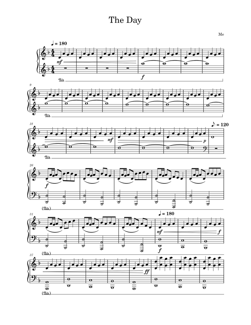 The Day Sheet music for Piano (Solo) Easy | Musescore.com