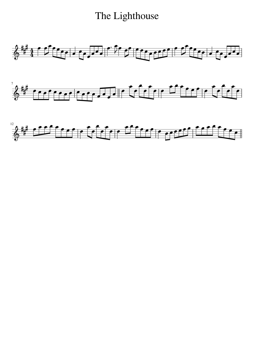The Lighthouse Sheet music for Piano (Solo) Easy | Musescore.com