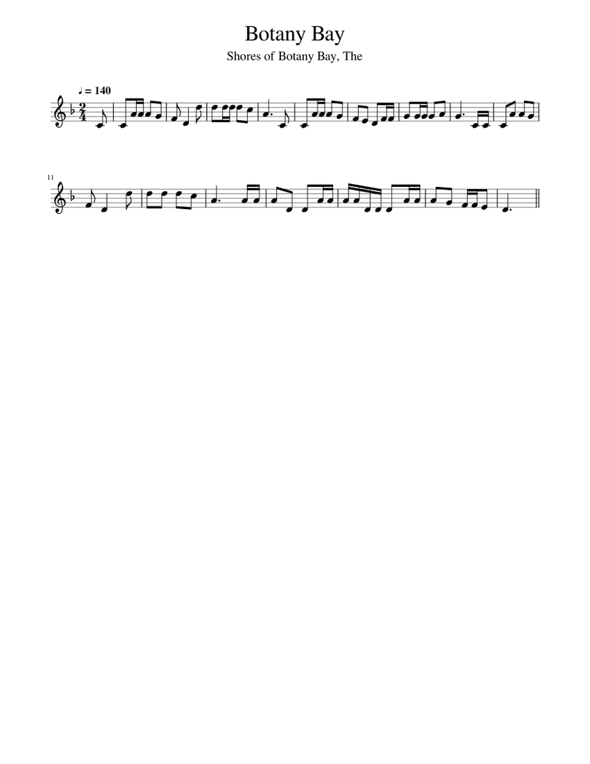 Botany Bay Sheet music for Piano (Solo) Easy | Musescore.com