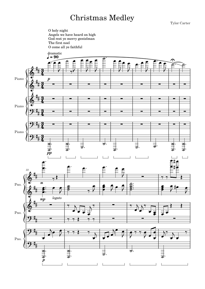 Christmas Medley Sheet Music for Piano (Mixed Trio) | MuseScore.com