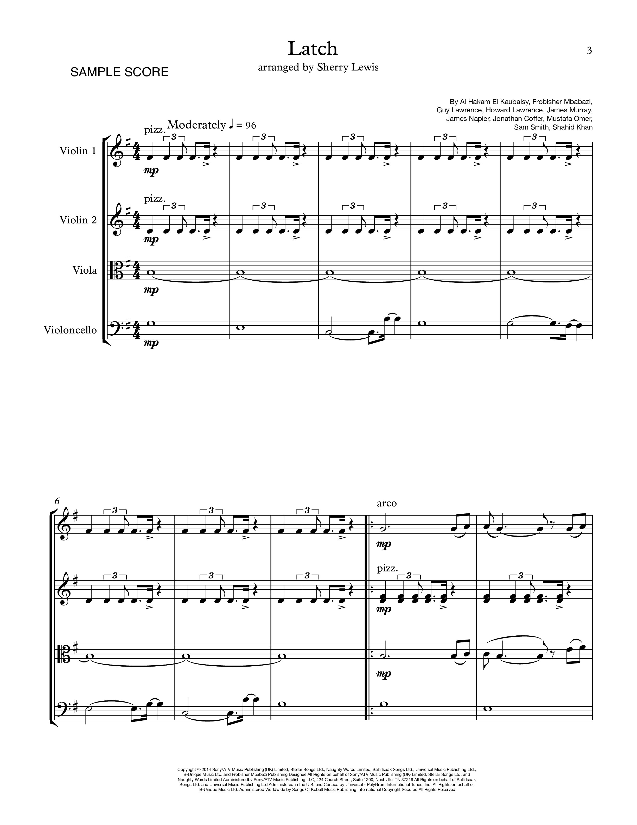 Play Official version of Latch sheet music by Disclosure Feat Sam Smith ...