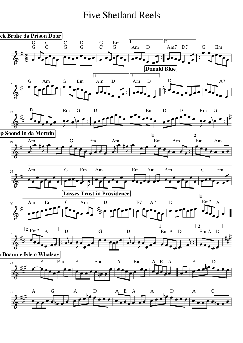 Five Shetland Reels Sheet music for Piano (Solo) Easy | Musescore.com