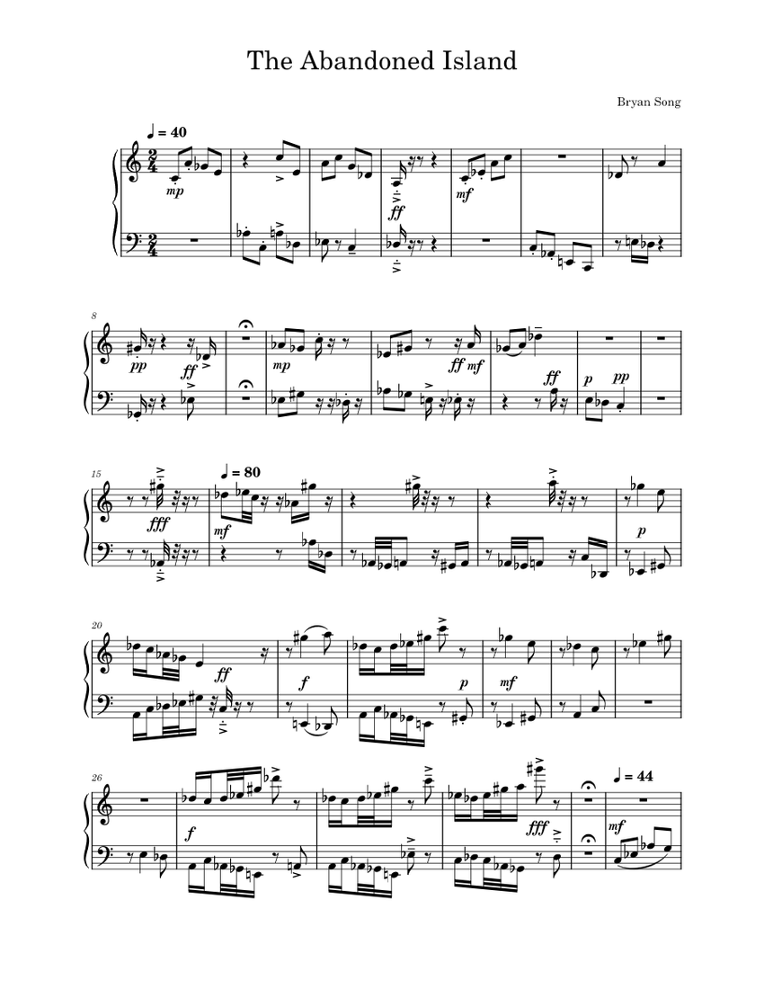 The Abandoned Island Sheet music for Piano (Solo) Easy | Musescore.com