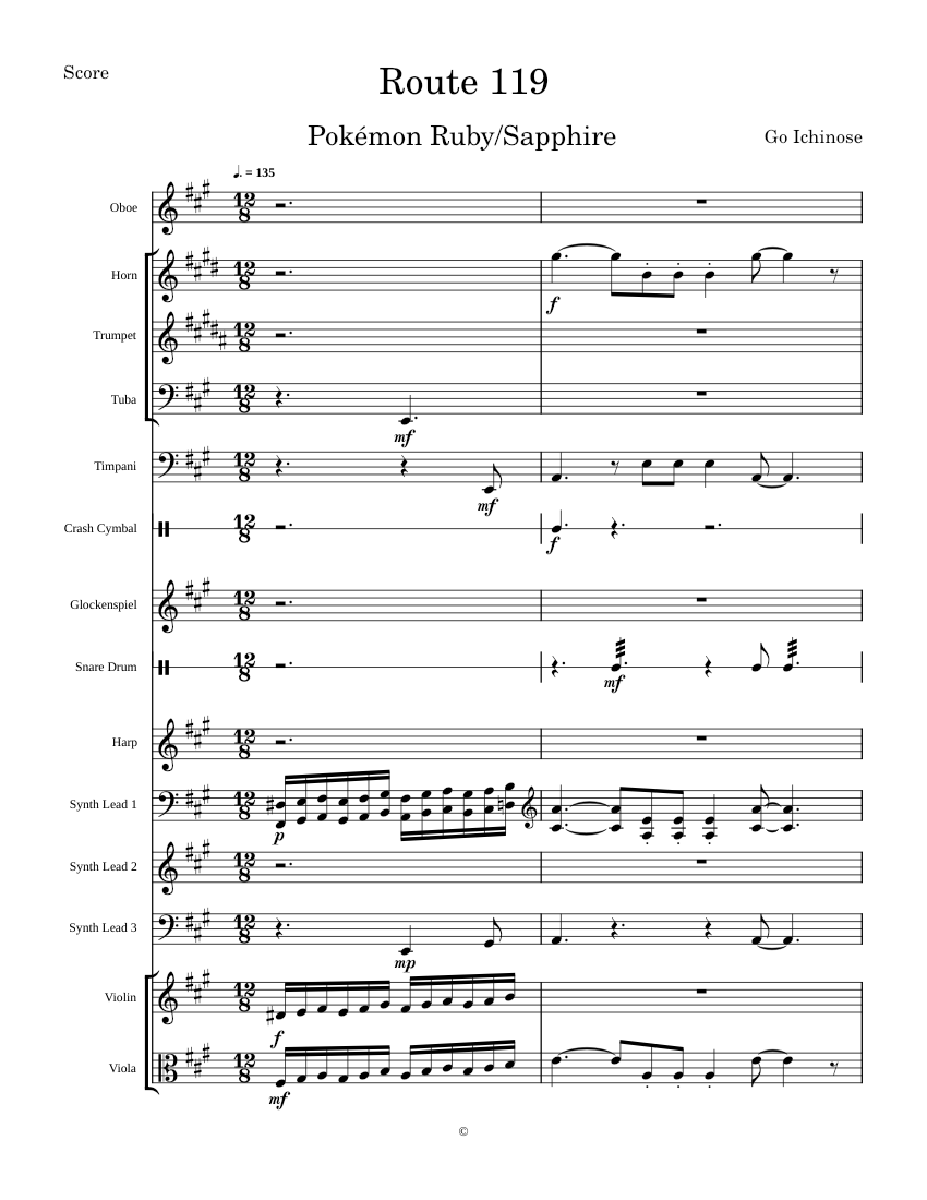 Route 119 (Pokémon Ruby/Sapphire) - Transcribed Score Sheet music for ...