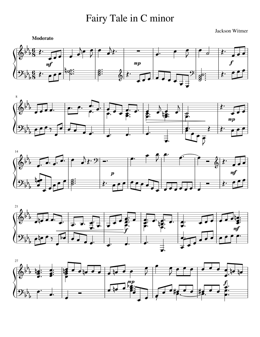 Fairy Tale in C minor Sheet music for Piano (Solo) | Musescore.com