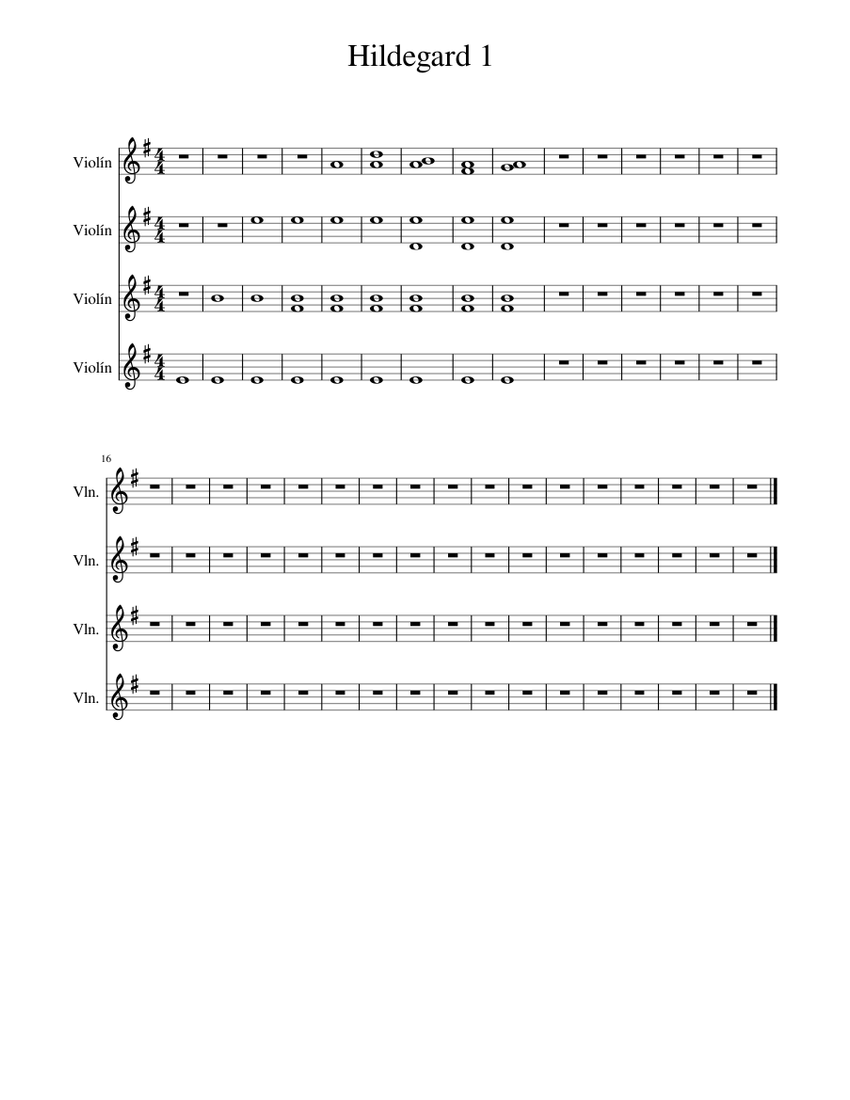 Hildegard – Hildegard von Bingen Hildegard 1 Sheet music for Violin ...