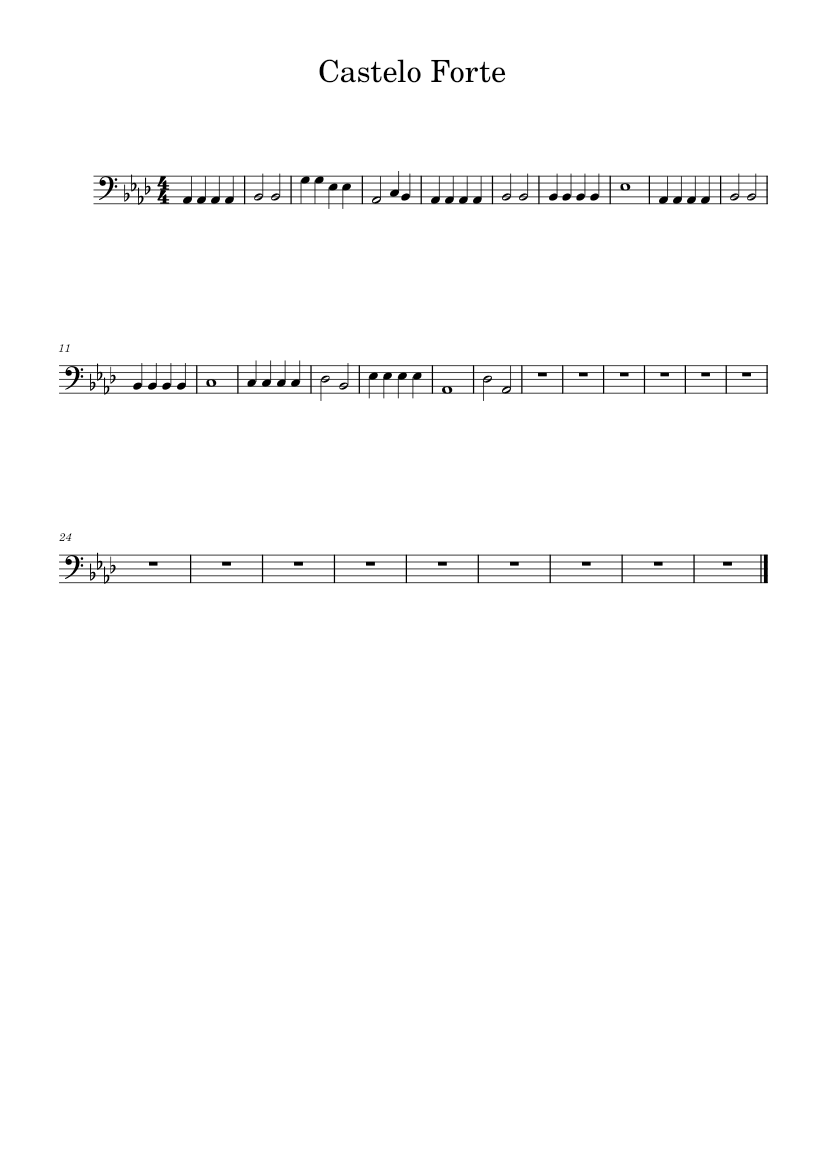 Castelo Forte Sheet music for Piano (Solo) Easy | Musescore.com