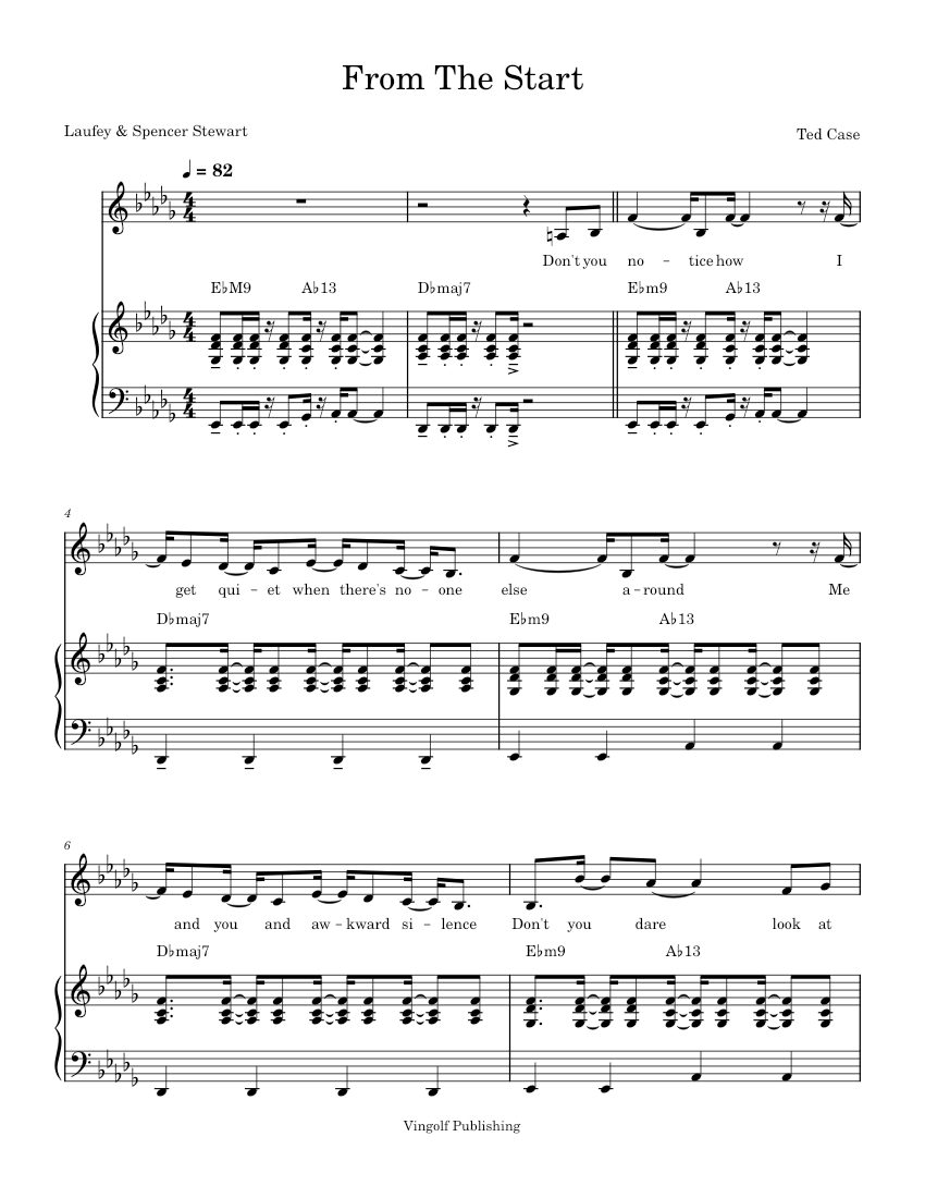 From The Start – Laufey Laufey: From The Start [Lyrics & Chord Symbols] Sheet Music for Piano ...
