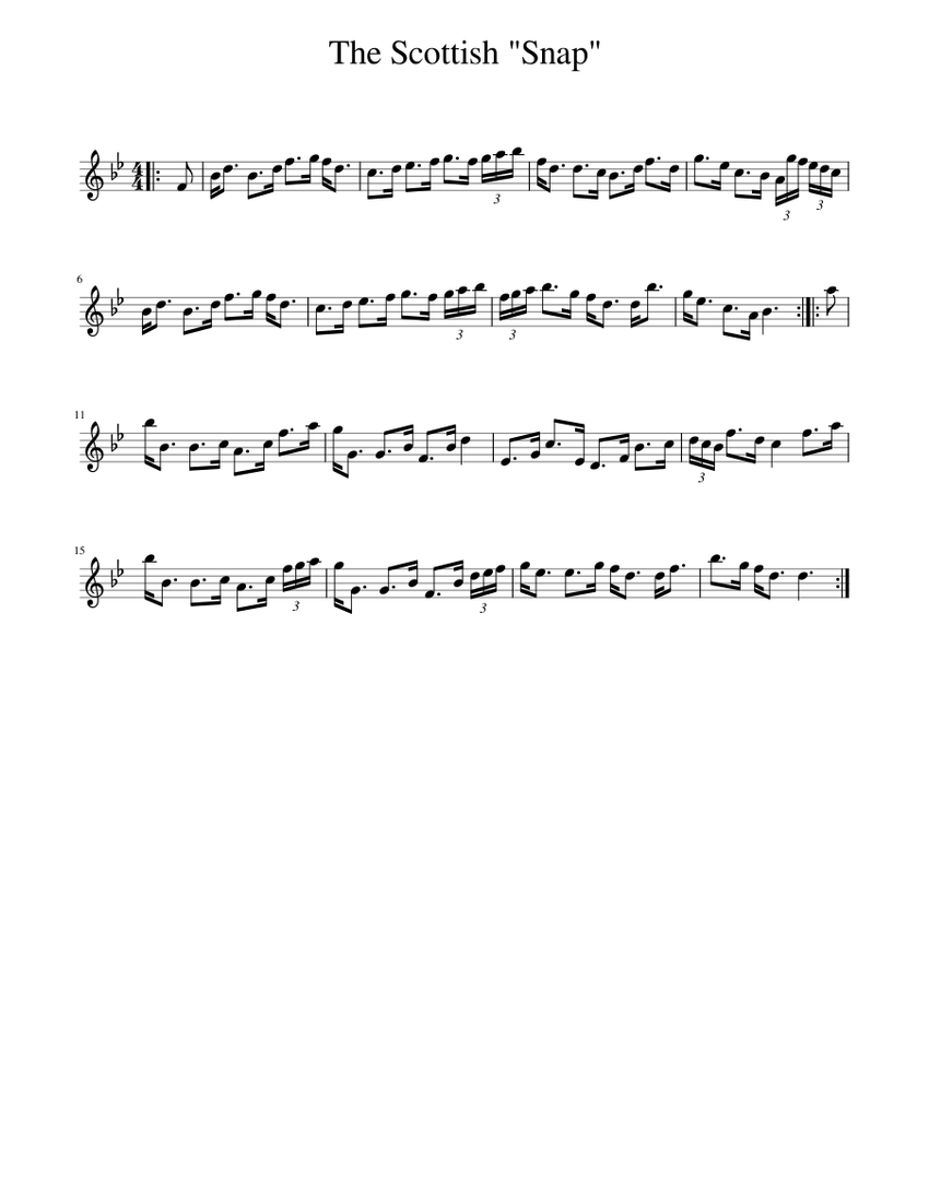 The Scottish "Snap" Sheet music for Piano (Solo) Easy | Musescore.com