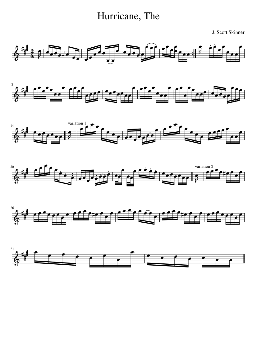 The Hurricane Sheet music for Piano (Solo) Easy | Musescore.com