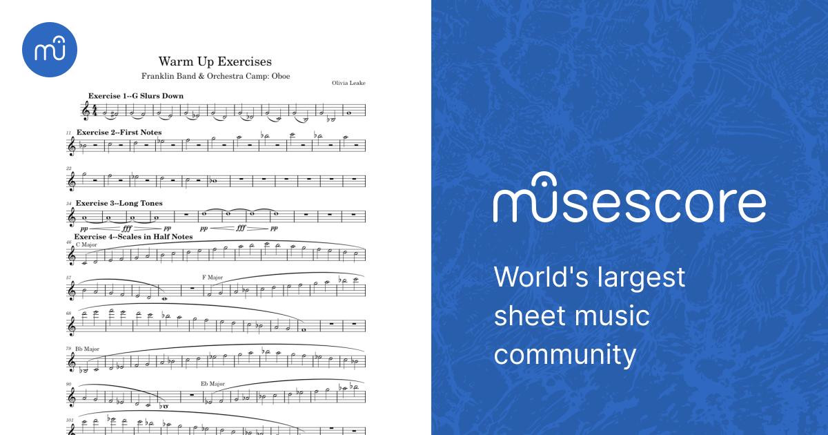 Warm Up Exercises for Oboe Sheet music for Oboe (Solo) | Musescore.com